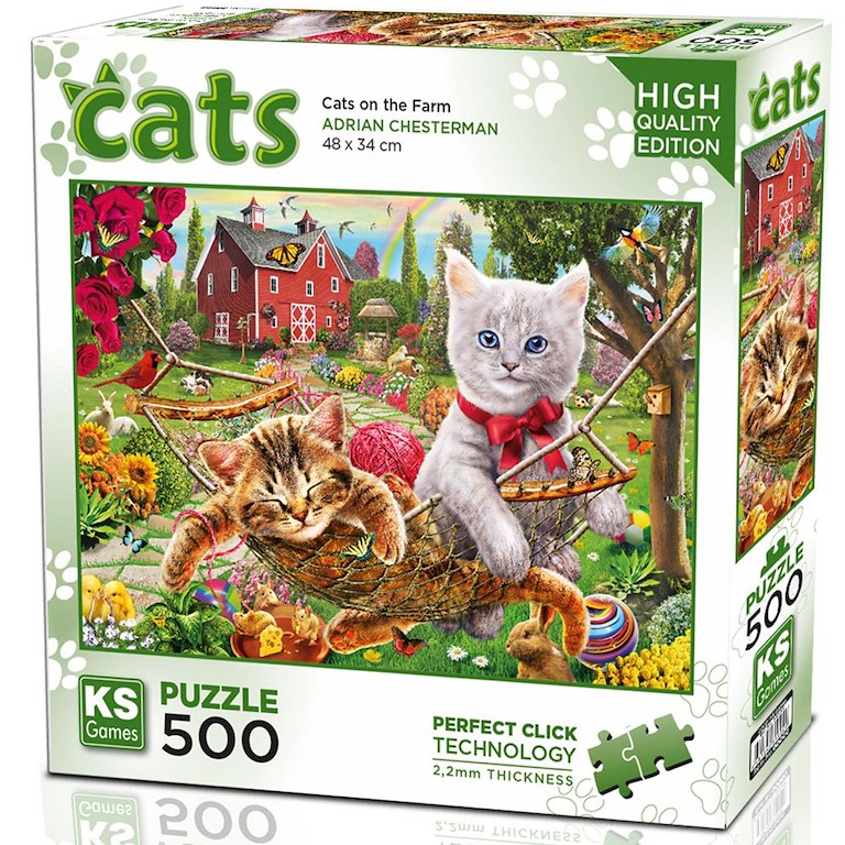 KS Puzzle 500 pcs Cats on the Farm 20043