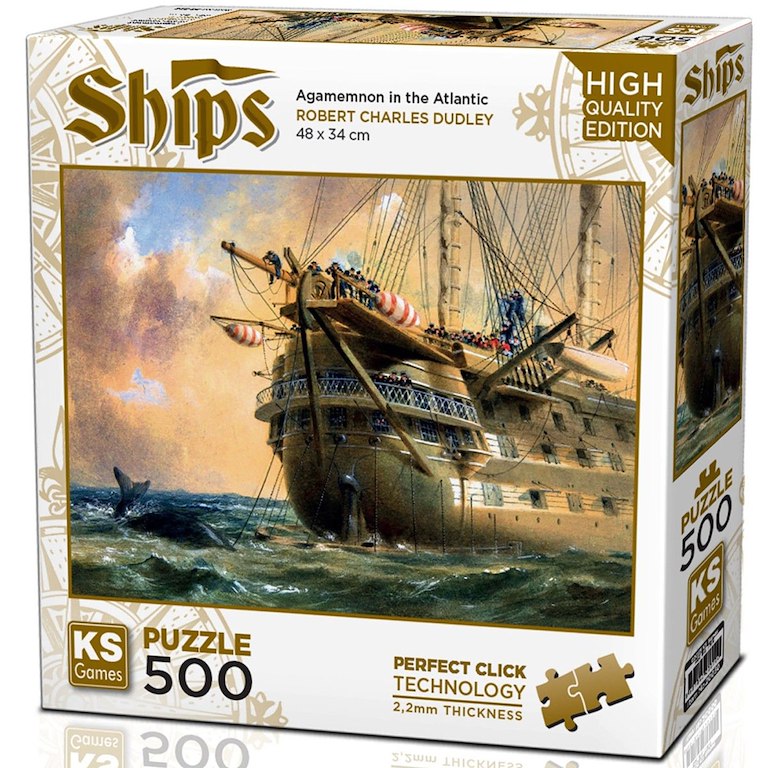 KS Puzzle 500 pcs Ships HMS Agamemnon in Atlantic 20050