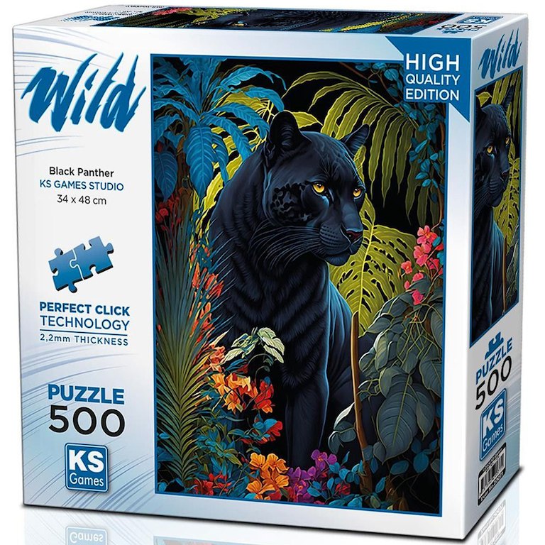 KS Puzzle 500 pcs Wild Black Panther With A Tropical 20071