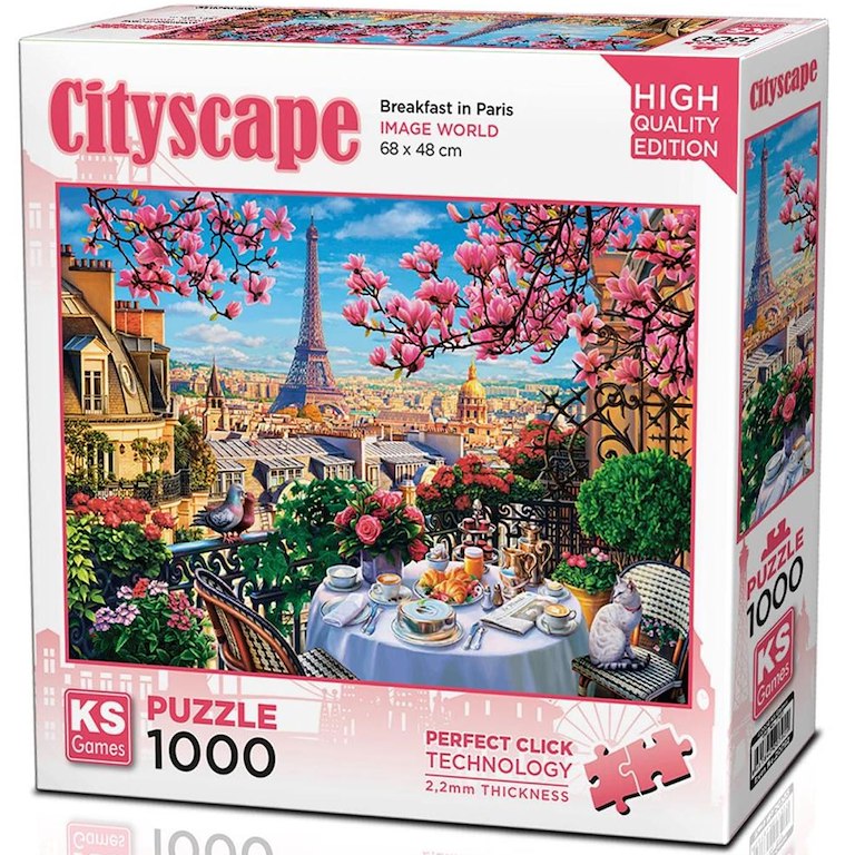 KS Puzzle 1000 pcs Cityscape Breakfast in Paris 20792