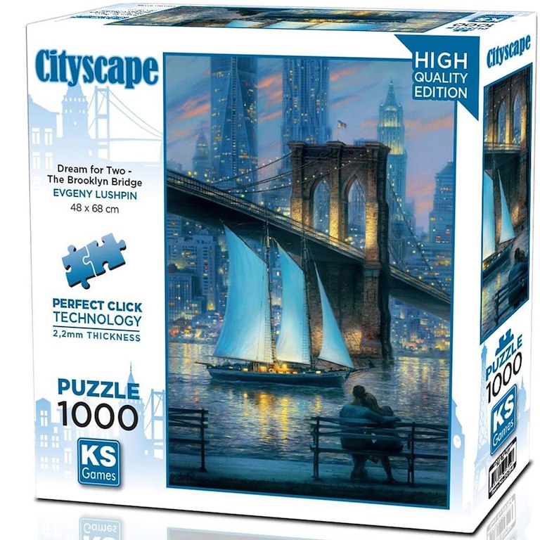 KS Puzzle 1000 pcs Cityscape Dream For Two 20754