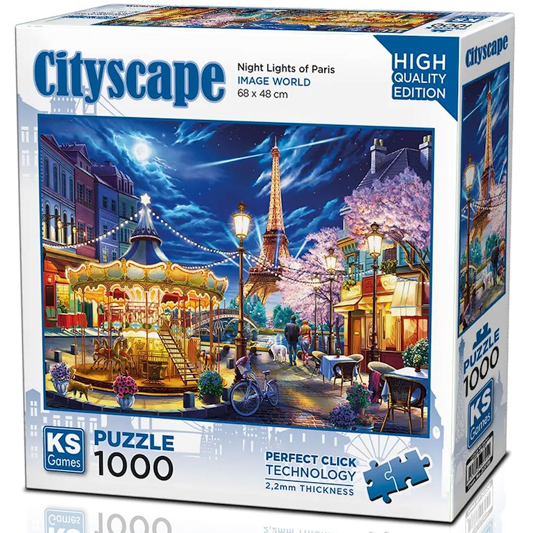 KS Puzzle 1000 pcs Cityscape Night Light of Paris 20795