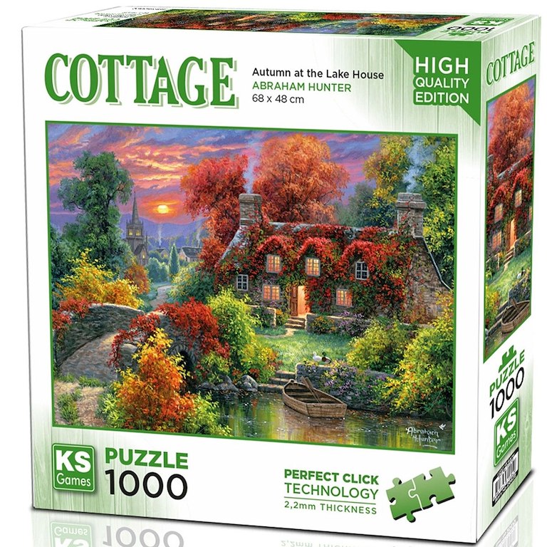 KS Puzzle 1000 pcs Cottage Autumn at the Lake House 20672