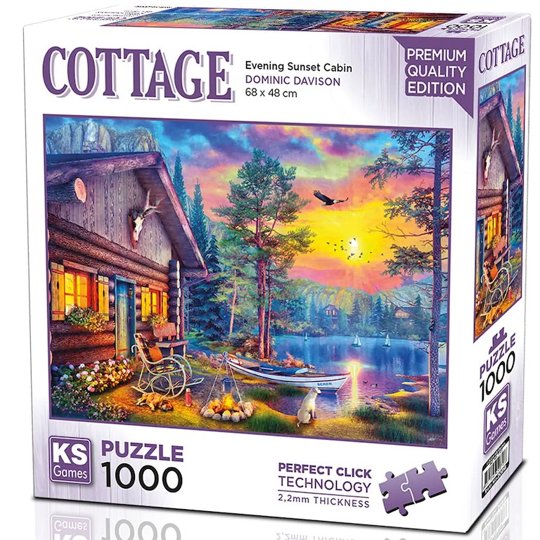 KS Puzzle 1000 pcs Cottage Evening Sunset Cabin 20818