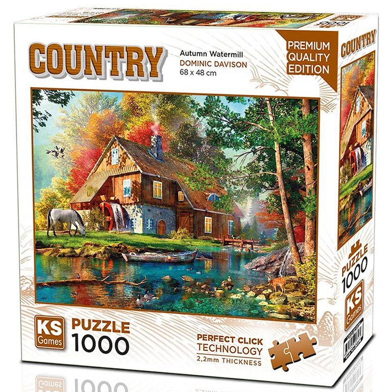 KS Puzzle 1000 pcs Country Autumn Watermill 20816