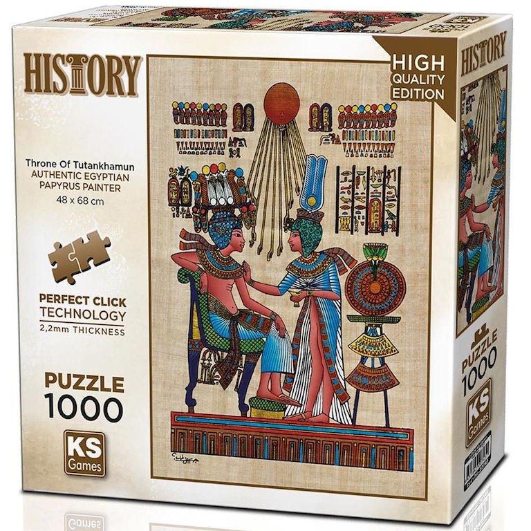 KS Puzzle 1000 pcs History Papirus Throne of tutankhamun 20743