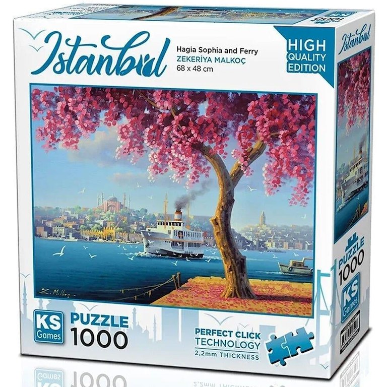 KS Puzzle 1000 pcs Istanbul Hagia Sophia and Ferry 20744