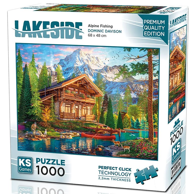 KS Puzzle 1000 pcs Lakeside Dominic Davison Alpine Fishing 20815