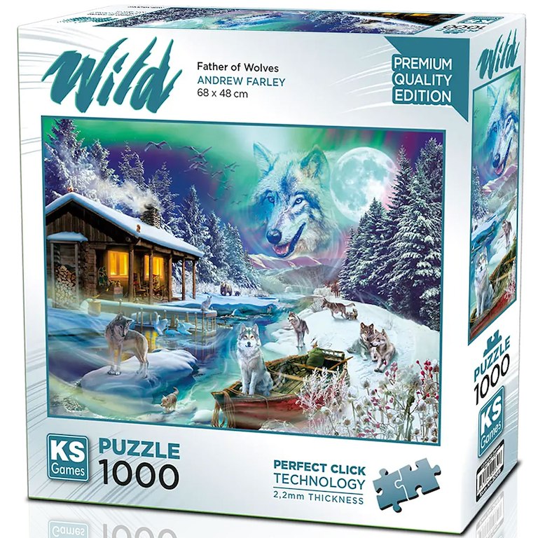 KS Puzzle 1000 pcs Wild Andrew Farley Father of Wolves 20811