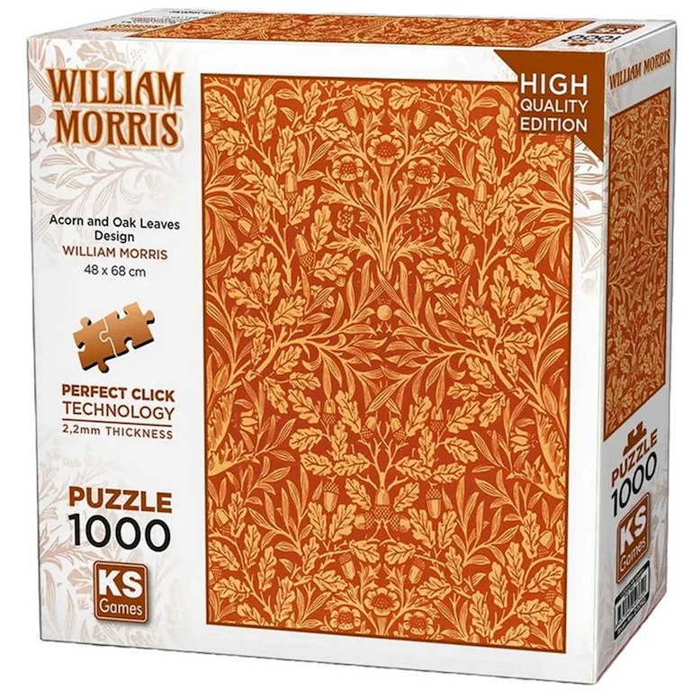 KS Puzzle 1000 pcs William Morris Acorn and Oak Leaves Design 20762