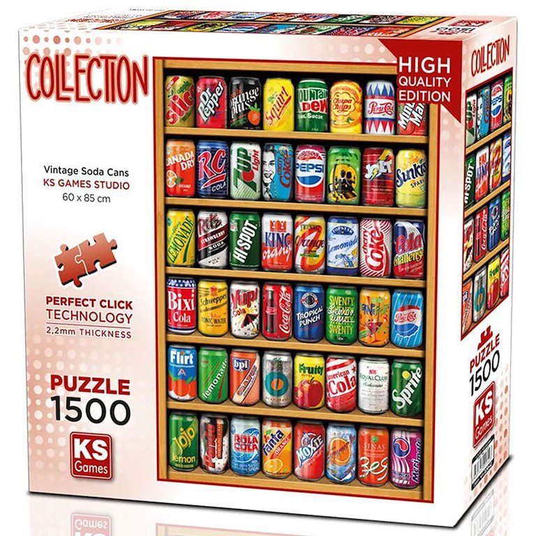 KS Puzzle 1500 pcs Collection Vintage Soda Cans 22042