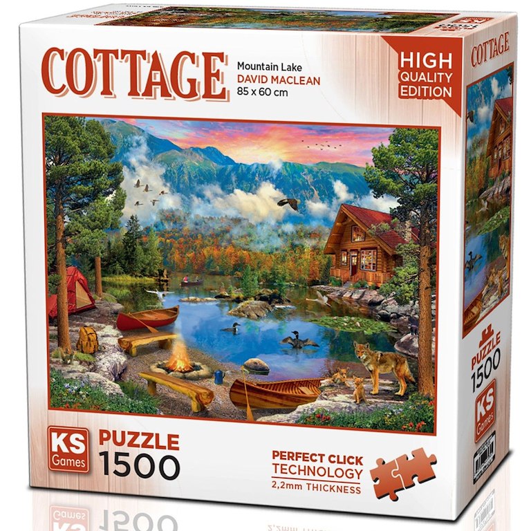 KS Puzzle 1500 pcs Cottage Mountain Lake 22036