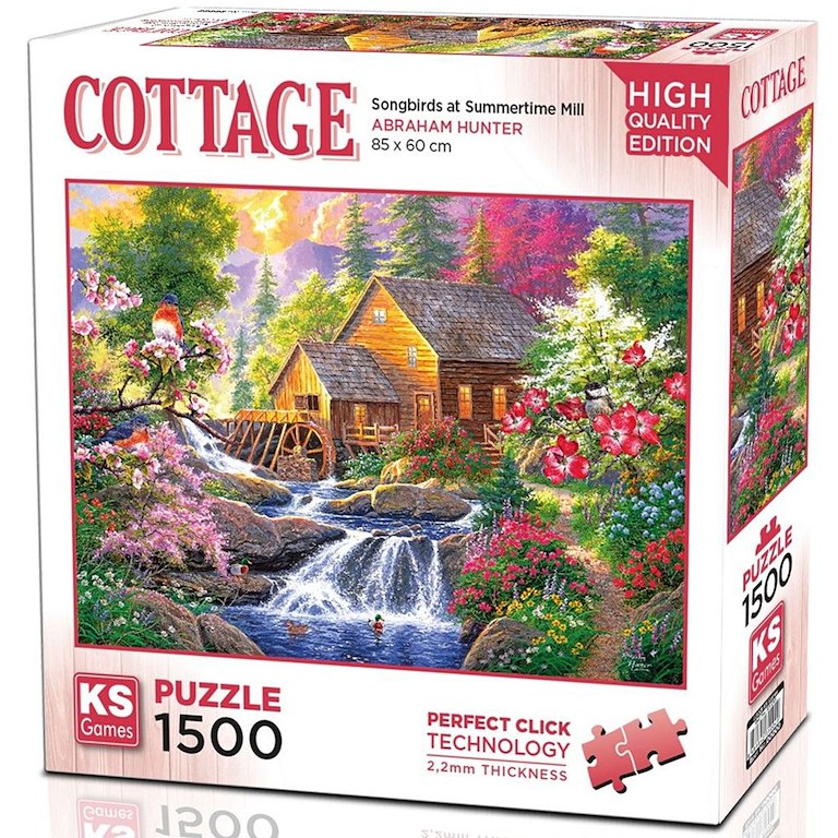 KS Puzzle 1500 pcs Cottage Songbirds at Summertime Mill 22027