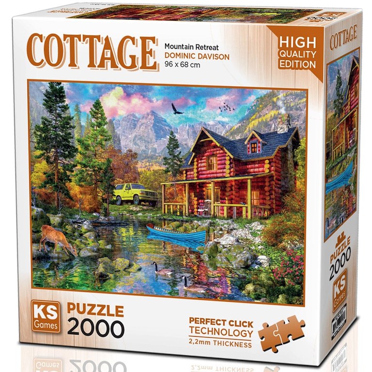 KS Puzzle 2000 pcs Cottage Mountain Retreat 22513