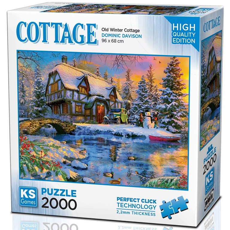 KS Puzzle 2000 pcs Cottage Old Winter Cottage 22526