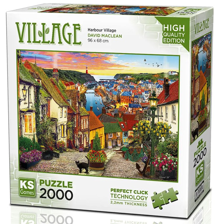 KS Puzzle 2000 pcs Village Harbour Village 22525