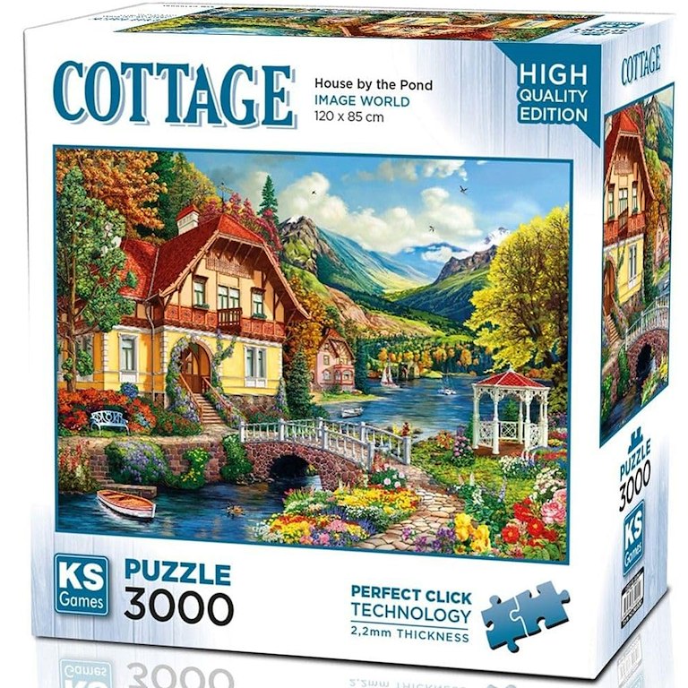 KS Puzzle 3000 pcs Cottage House by the Pond 23015
