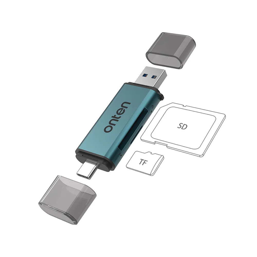 Adapter USB Flash 3.0 citac kartica 2u2 USB-A + USB Type-C na SD + TF 2.0 (OTN-CR532) Onten
