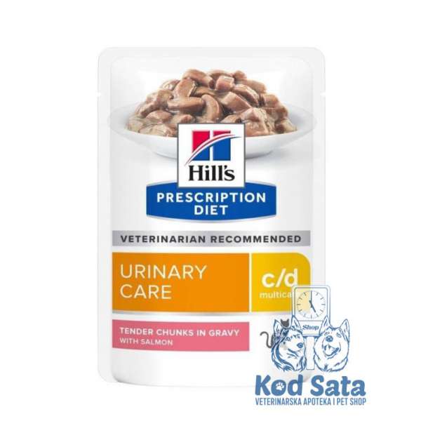 Hill's C/D Urinary Care, Hrana za Mačke Protiv Struvitnog Kamenca Vlažna Hrana Sa Lososom