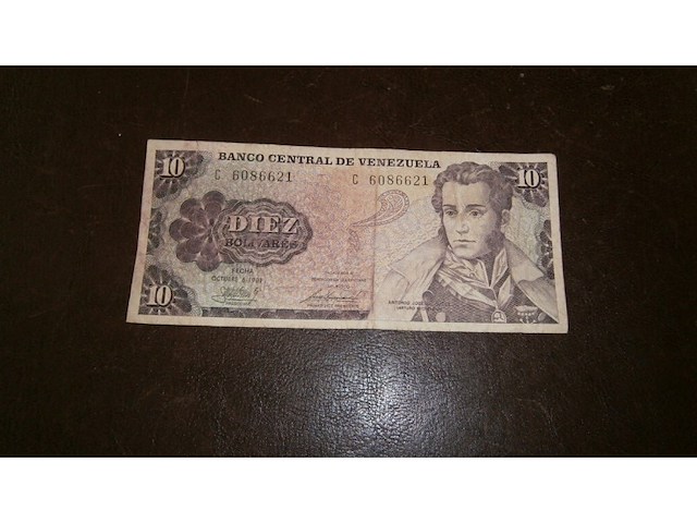 VENEZUELA 10 BOLIVARES 1981