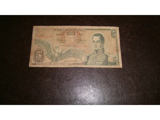 COLOMBIA 5 PESOS 1965