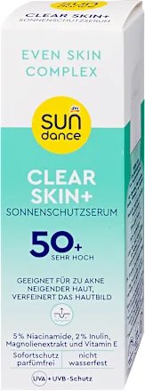 SUNDANCE
CLEAR SKIN+ serum za zaštitu kože lica od sunca sa veoma visokim faktorom zaštite, SPF50+, 50 ml