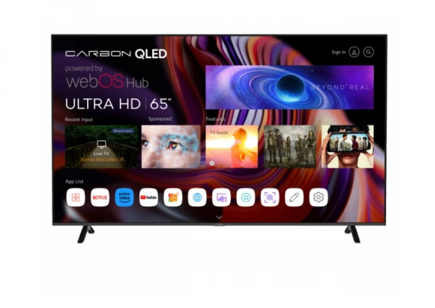 SMART QLED TV 65 Carbon 65QLED4KSW 3840x2160/4K/DVB-T2/Bluetooth/WiFi/Magic Remote/Frameless/webOS