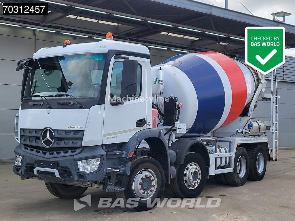 Mercedes-Benz Arocs 3240 Arocs 8X4 9m3 Stetter Mixer Steel suspension Automati kamion s mešalicom za beton