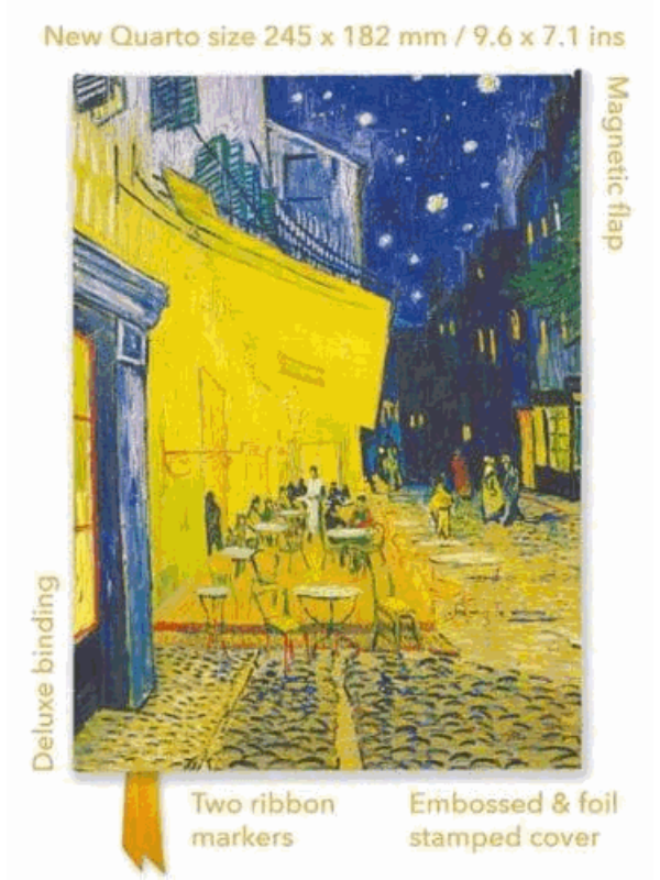 Vincent Van Gogh: Café Terrace (Foiled Quarto Journal)