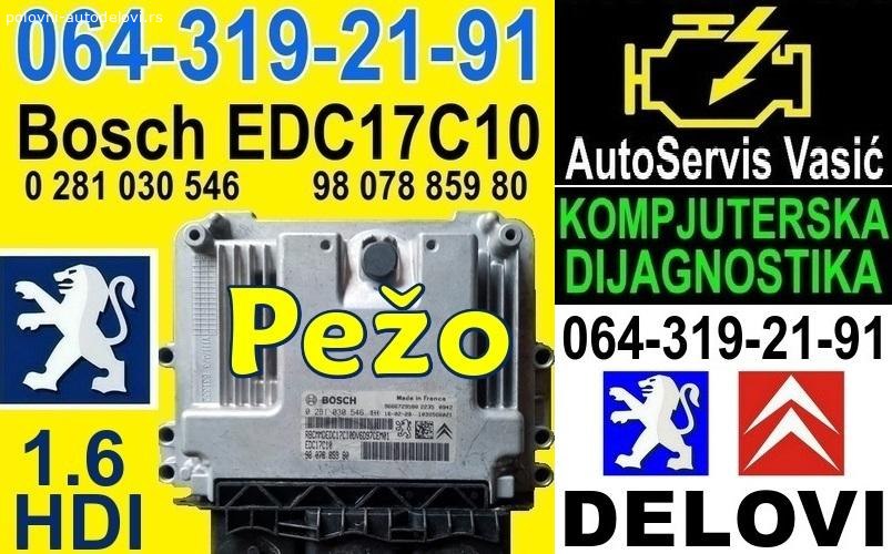 PEŽO 307 1,6 HDI KOMPJUTER 0 281 030 546 BOSCH EDC17C10