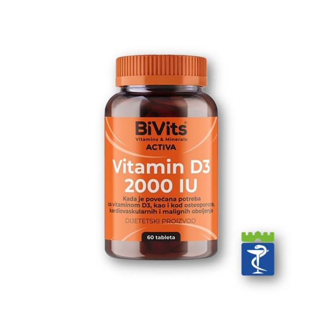 BIVITS ACTIVA VITAMIN D3 2000IU TABLETE A60