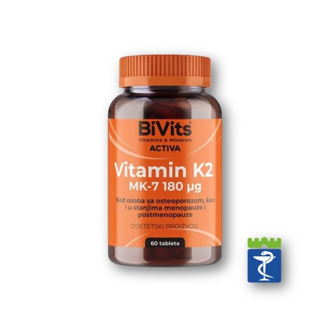 BIVITS ACTIVA VITAMIN K2 MK-7 180ΜG TABLETE A60