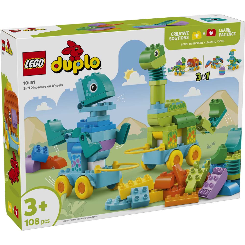 LEGO DUPLO Town 3u1 dinosaurusi na točkovima