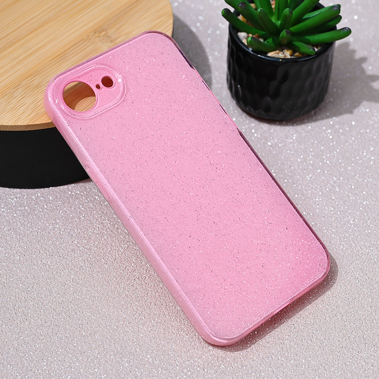 Zastitna maska (futrola) Sparkle Dust - iPhone 16e/17e 6.1 roze