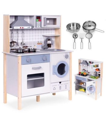 ECOTOYS multifunkcionalna drvena kuhinja za decu sa zvukovima i led svetlom TL403005