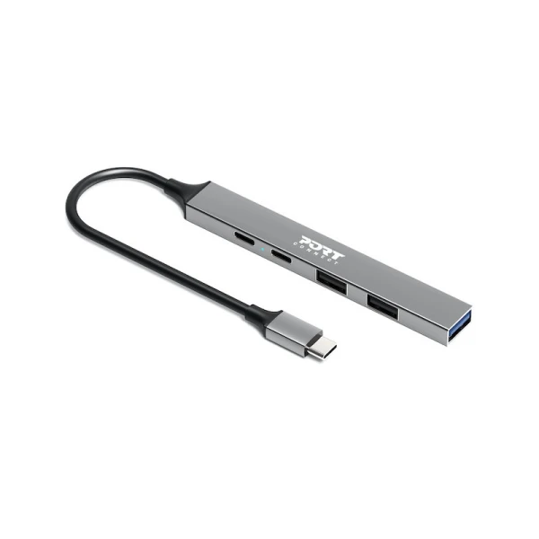 HUB PORT DESIGNS USB-C/USB-A 3.2×1/USB-A 2.0×2/USB-C/PD 100W