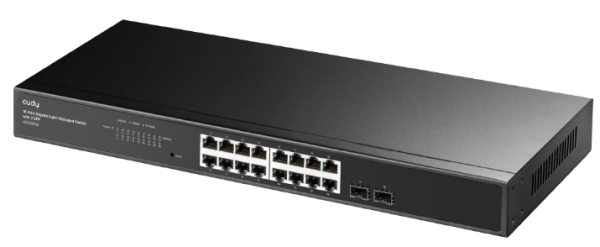 CUDY GS1016ES2,16-PORT GIGABIT LIGHT-MANAGED SWITCH WITH 2 SFP,10/100/1000 MBPS