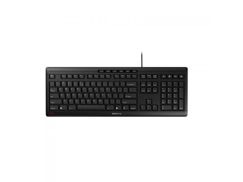 CHERRY STREAM ULTRA TIHA VODOOTPORNA TASTATURA USB, YU, CRNA