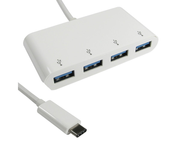 E-GREEN USB 3.1 tip C HUB 4port beli (KON00309)
