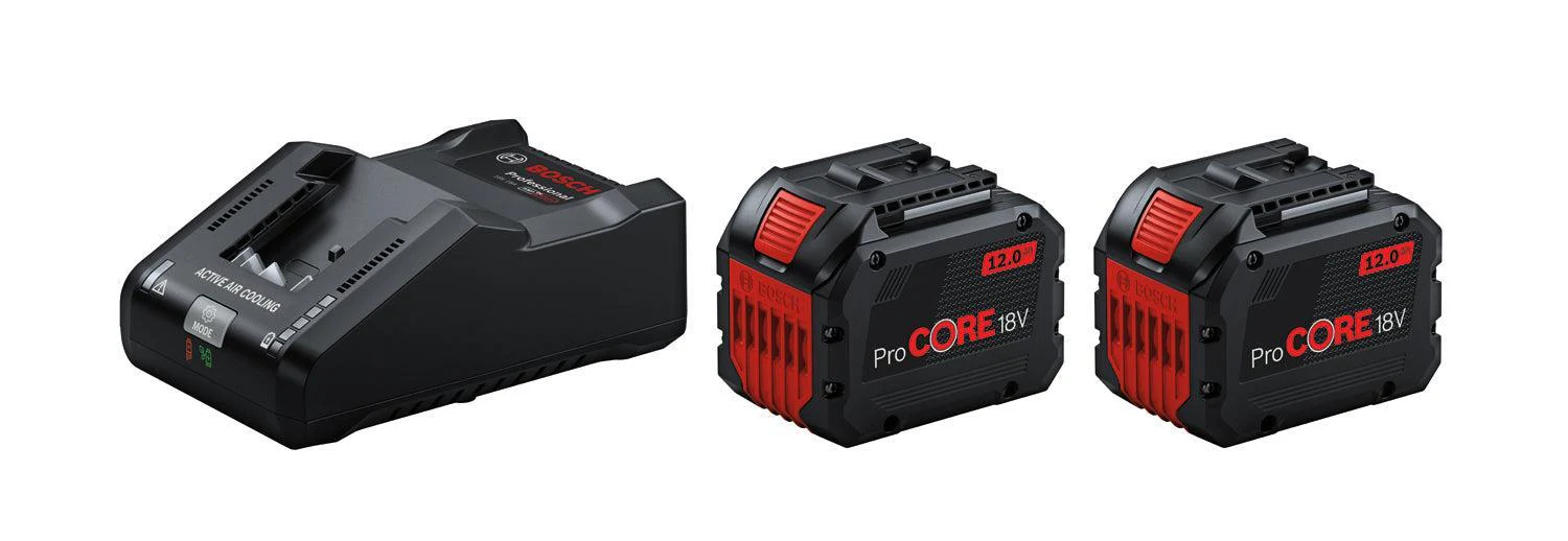 BOSCH 2 x ProCORE18V 12.0Ah + GAL 18V-160 - (1600A02T5W)