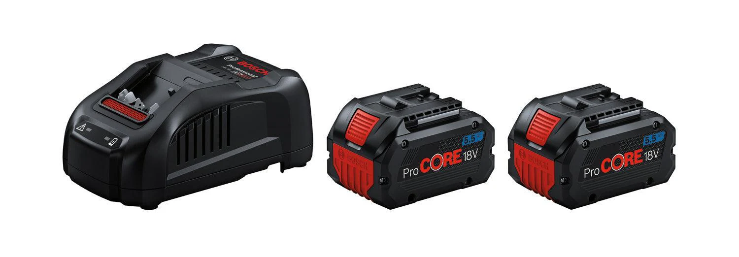 BOSCH 2 x ProCORE18V 5.5Ah + GAL 1880 CV - (1600A0214D)