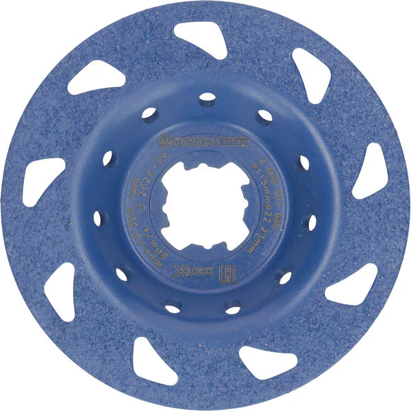 BOSCH EXPERT Multi Material Carbide glava za brušenje, fina, ravna, X-LOCK, 115 mm, 22,23 mm - Lončasti disk za brušenje EXPERT Carbide (2608901686)