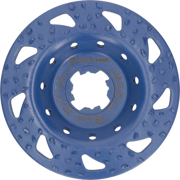 BOSCH EXPERT Multi Material Carbide glava za brušenje, gruba, pod uglom, X-LOCK, 115 mm, 22,23 mm - Lončasti disk za brušenje EXPERT Carbide (2608901687)