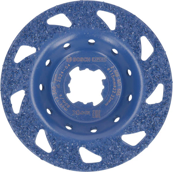 BOSCH EXPERT Multi Material Carbide glava za brušenje, srednja, ravna, X-LOCK, 115 mm, 22,23 mm - Lončasti disk za brušenje EXPERT Carbide (2608901685)