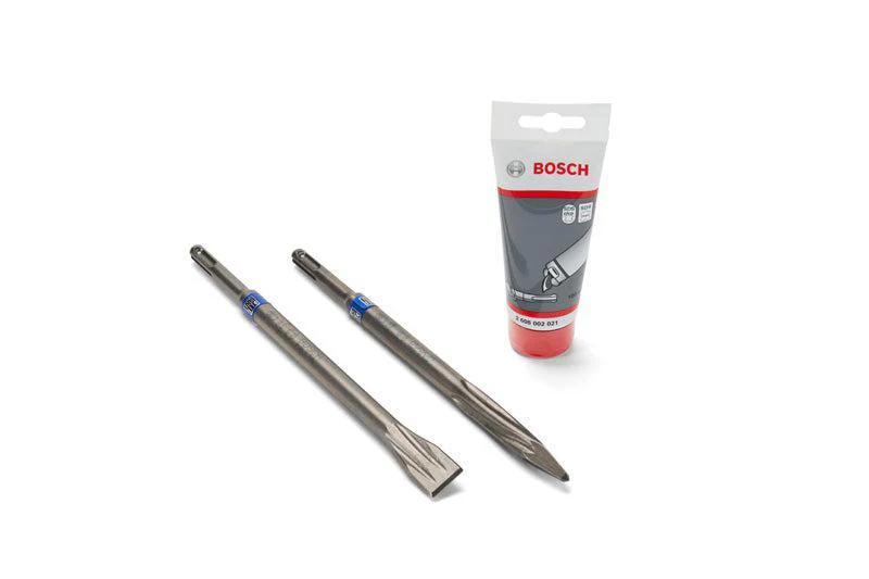 BOSCH Jit kit: chisels + grease - SDS plus špic i dleto 250 mm + mazivo (061599765K)