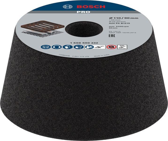 BOSCH PRO Metal lončasto konusno brusno tocilo, 90×110×55 mm, G24 - Br.lonac,konus-metal/liv.metal90,110,24 (1608600232)