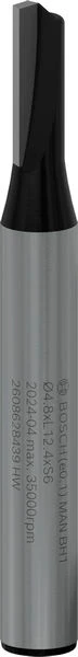 BOSCH PRO ravno glodalo, jedan žleb, Ø 4,8×L 12,4, prihvat 6 mm - Glodalo za žljebove 6x4,8x51 (2608628439)
