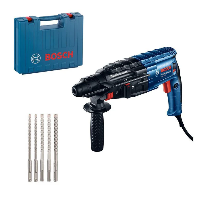 BOSCH Profesionalni set: Elektro-pneumatski čekić za bušenje GBH 240 + SDS plus set u koferu - (0615990M99)
