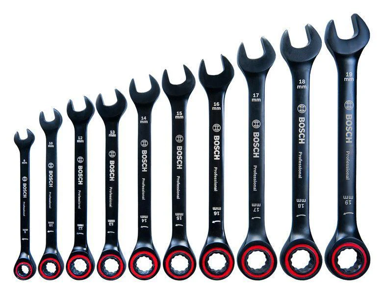 BOSCH Spanner Set, 8-19 mm, 10 pcs - PRO Spanner SET 8-19 (1600A016BU)