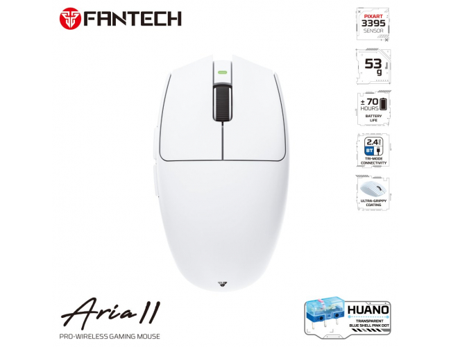 Fantech XD7V2 Aria II bežični gejmerski miš beli